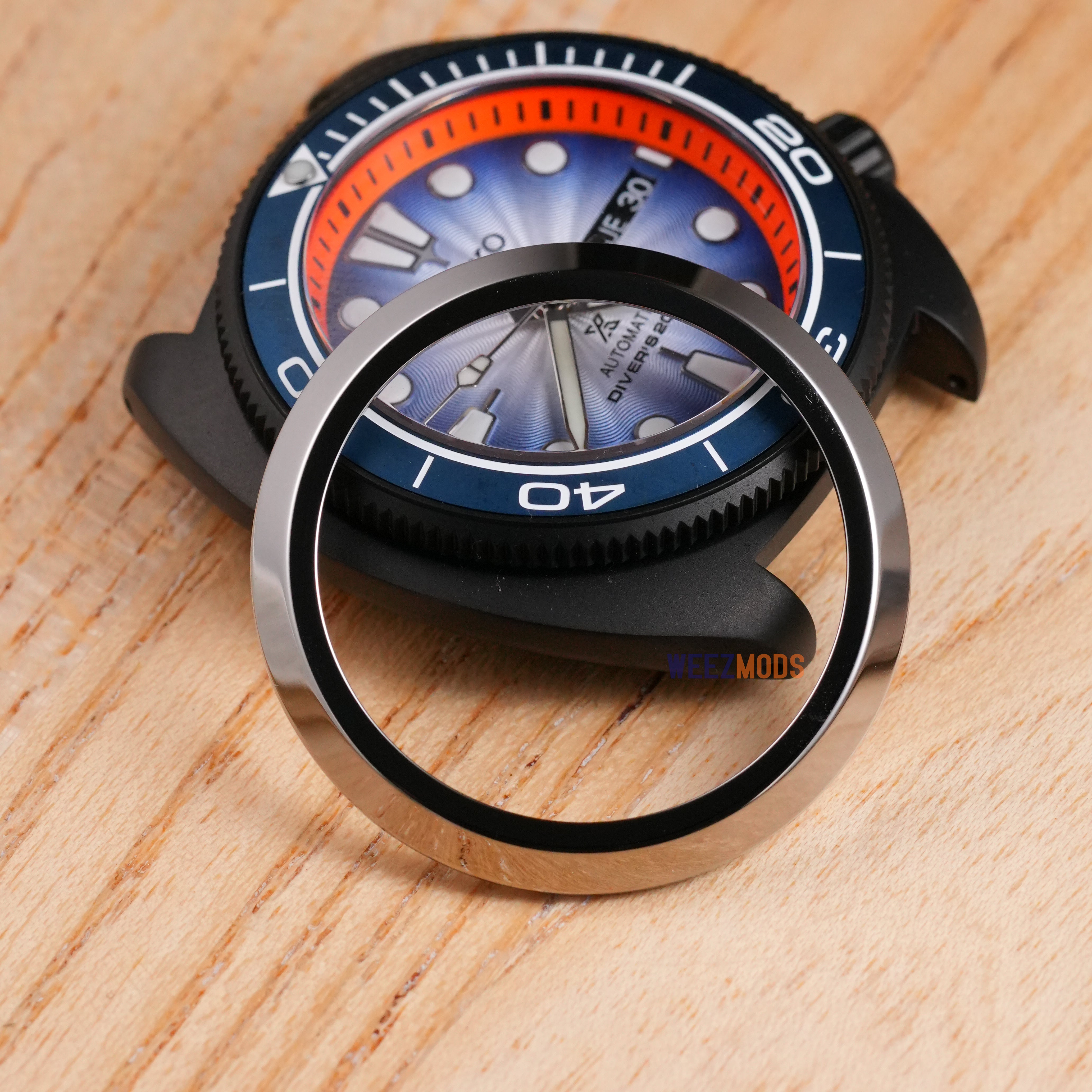 SKX007/SRPD Pilot Bezel: Polished Silver – WEEZMODS