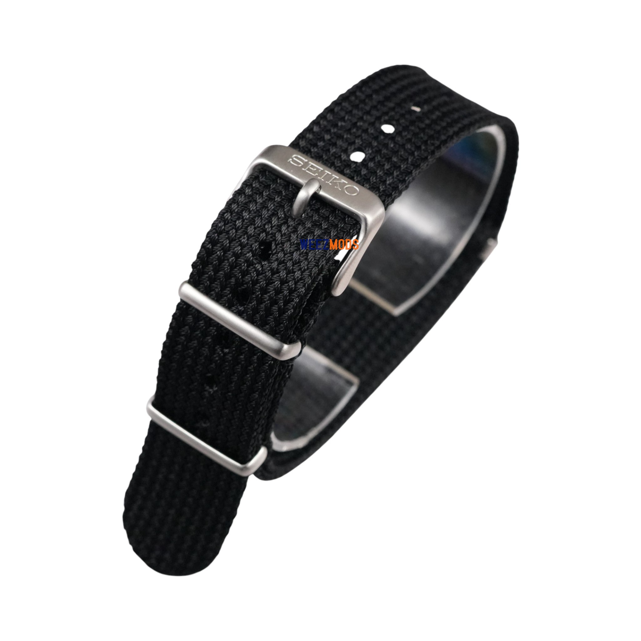 Seiko SLA057: 'Prospex' Seichu Black-Weaved Nato Strap – WEEZMODS