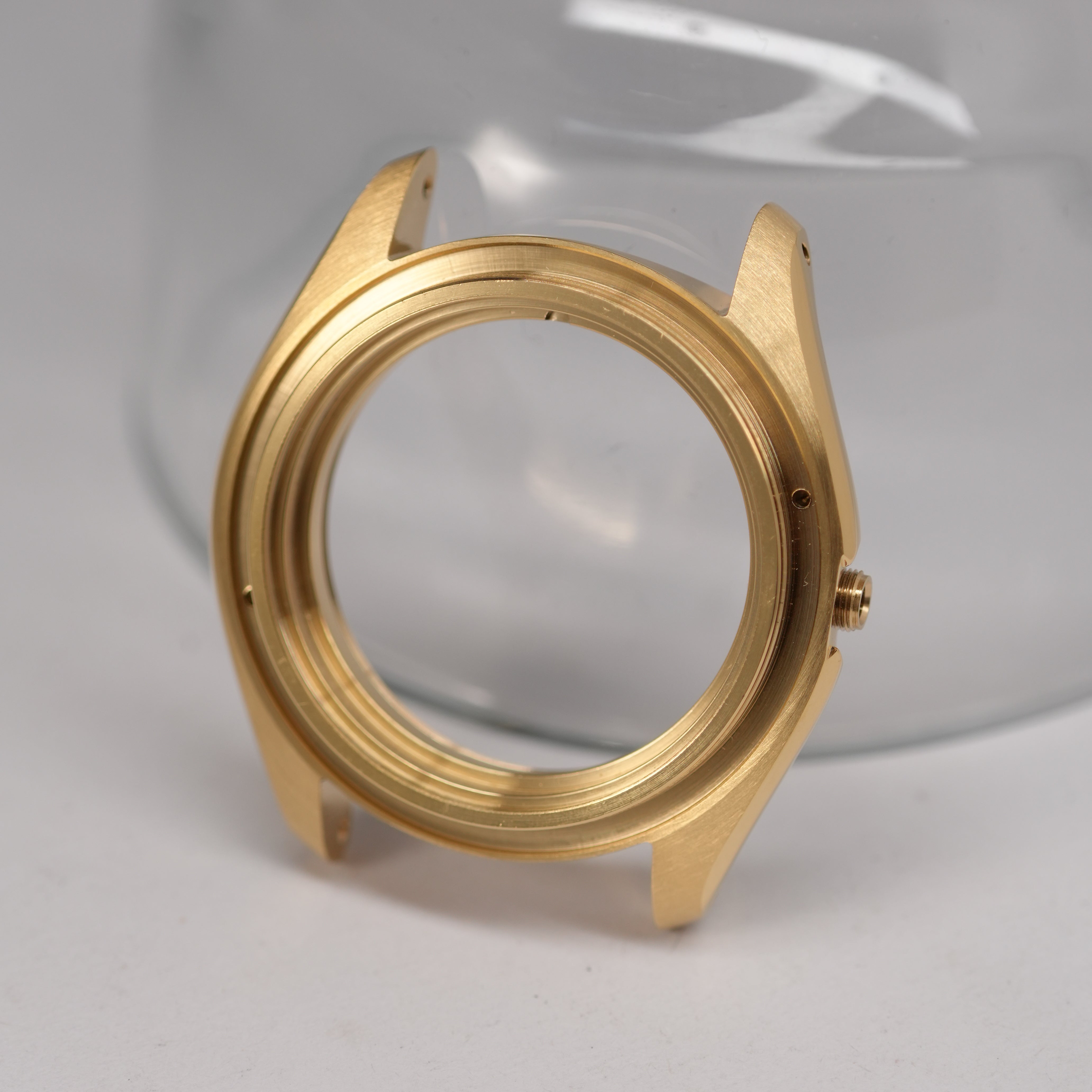 SKX007 3:00: Brushed Gold Case without Crown Guard – WEEZMODS